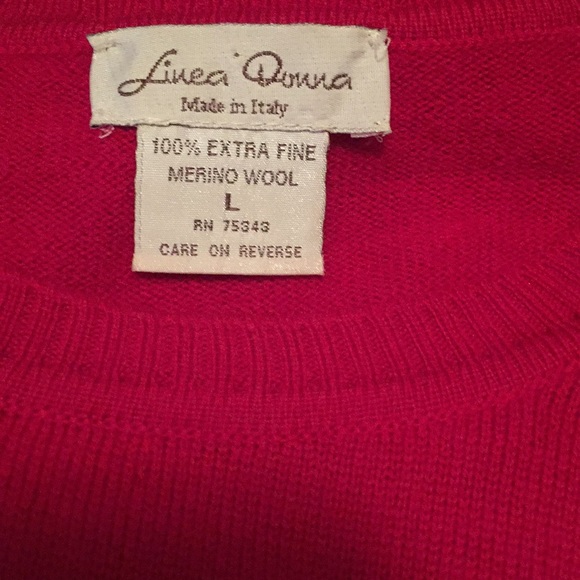 Linea Donna | Sweaters | Linea Donna Merino Wool Sweater Size L | Poshmark